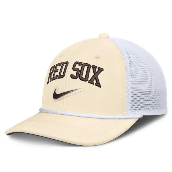 Nike Boston Red Sox Rise Dri-fit Mlb Trucker Adjustable Hat - White