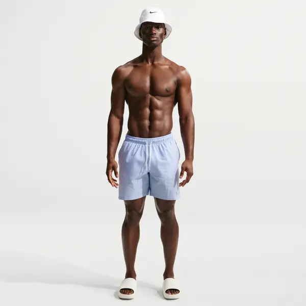 Nike Swim Breaker Ripple Texture 7" Brief-lined Volley Short - Blue