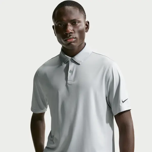 Nike Velocity Dri-fit Sleeve Logo Golf Polo - Grey