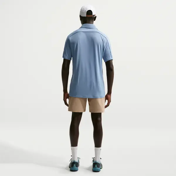 Nike Par Dri-fit Sleeve Logo Golf Polo - Blue