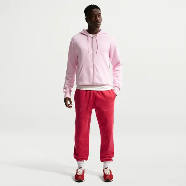 Nike Sportswear Club Washed Cuffed Fleece Pants - Red