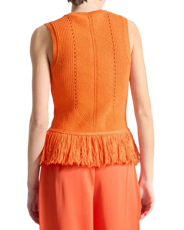 SAINT ART Collins Fringe Knit Top