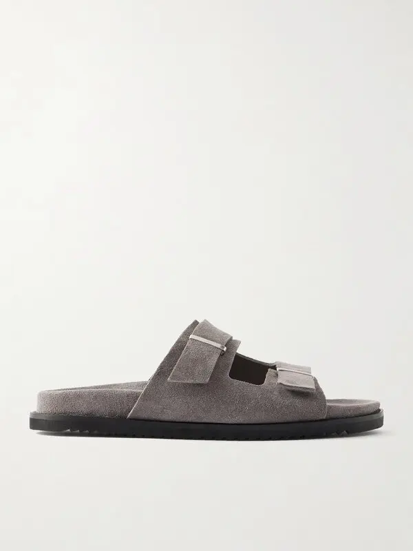 Mr P. Suede Slides - Gray