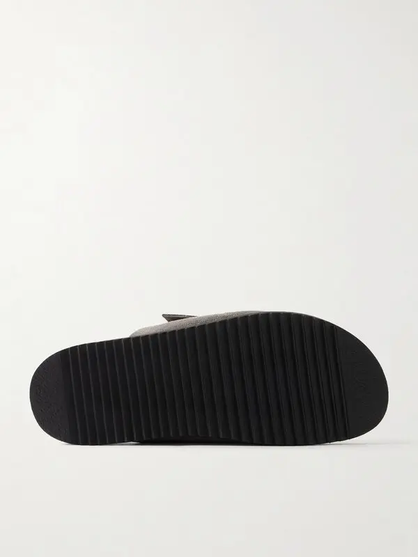 Mr P. Suede Slides - Gray
