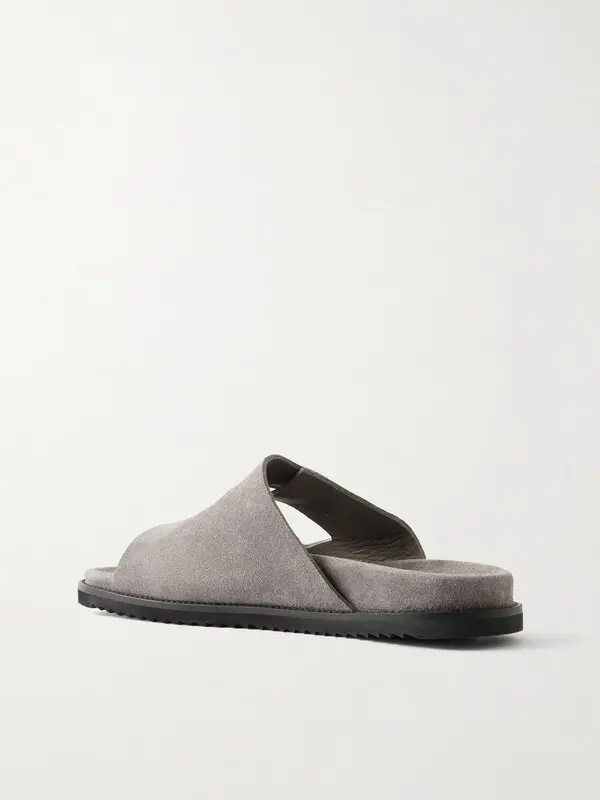 Mr P. Suede Slides - Gray