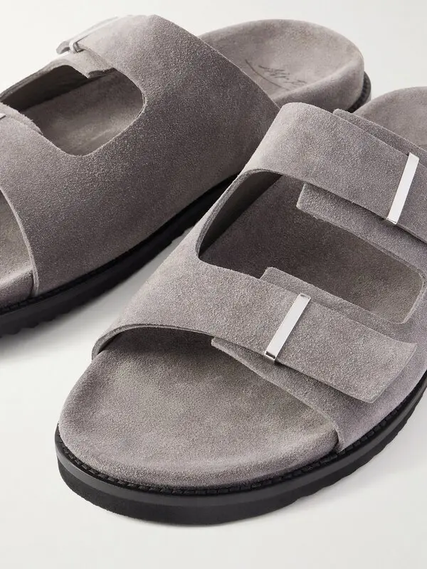 Mr P. Suede Slides - Gray