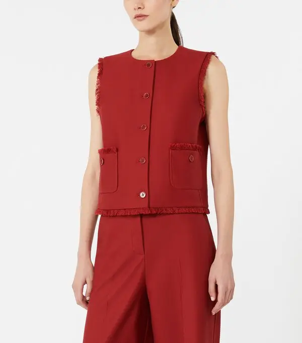 Max Mara Cotton Gabardine Waistcoat