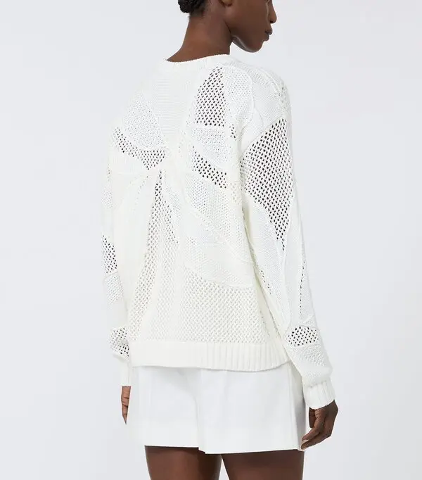 Max Mara Crochet Logo Sweater