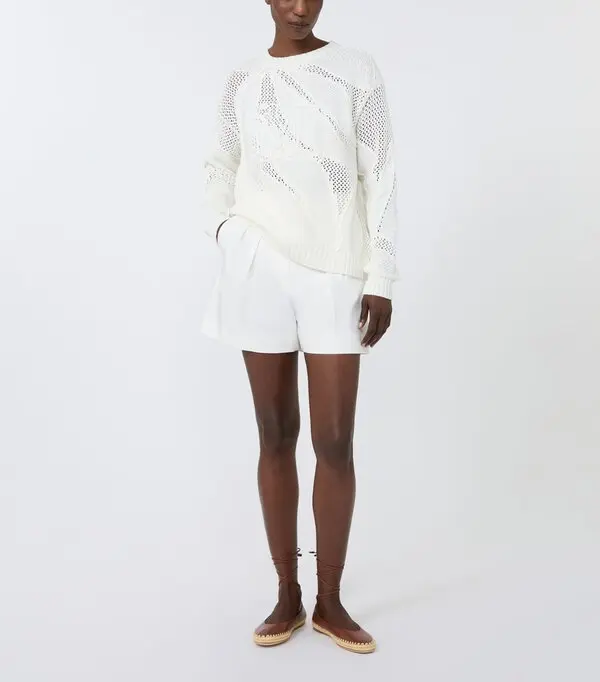 Max Mara Crochet Logo Sweater