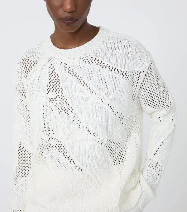 Max Mara Crochet Logo Sweater