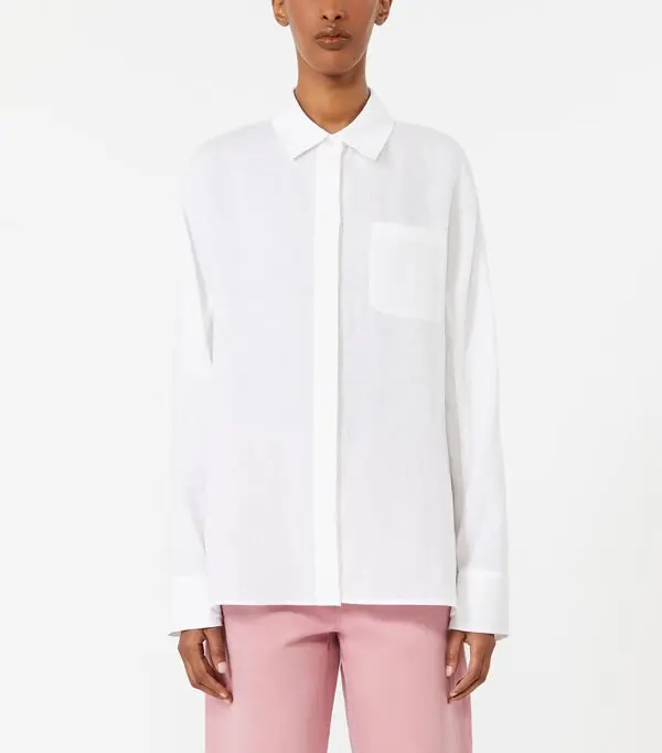 Max Mara Linen Gala Shirt - White