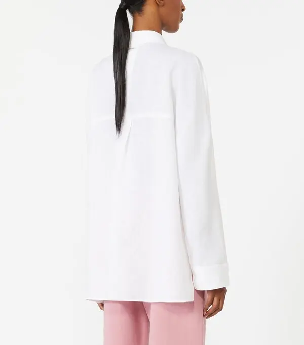 Max Mara Linen Gala Shirt - White