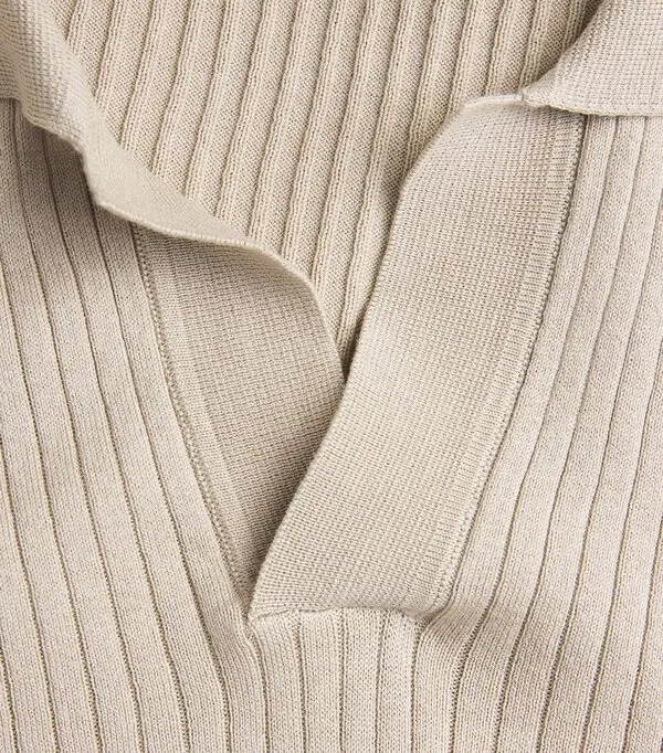 Sunspel Silk-cotton Long-sleeve Polo Shirt