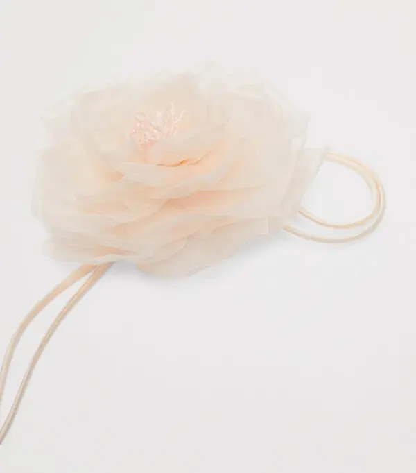 Max Mara Silk Flower Hair Clip