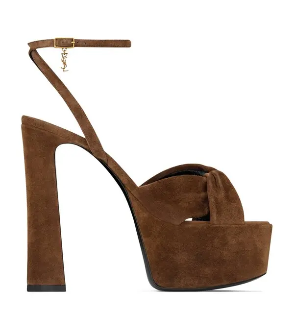 Saint Laurent Franciane 105 Platform Sandals - Brown