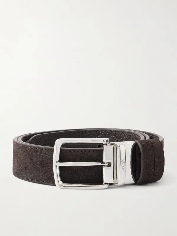 Mr P. 3.5cm Reversible Leather Belt - Brown