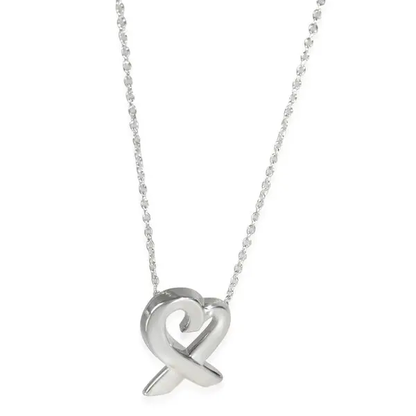 Tiffany & Co. Sterling Silver Paloma Picasso Loving Heart Pendant Necklace - Sterling_silver