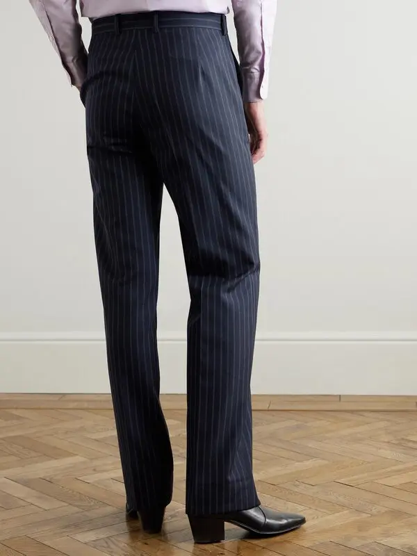 Husbands Straight-leg Pinstriped Wool Suit Trousers