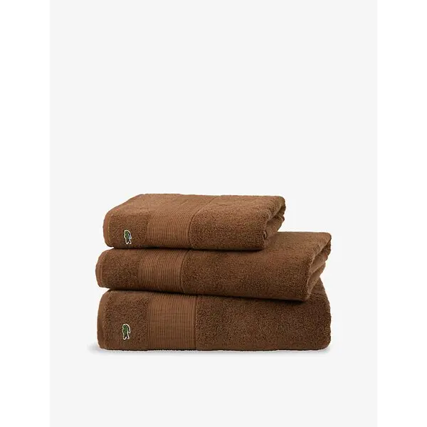 Lacoste L Lecroco Cotton Towel - Pecan