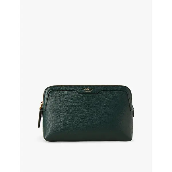 Mulberry Grained-leather Cosmetic Pouch - Mulberry Green