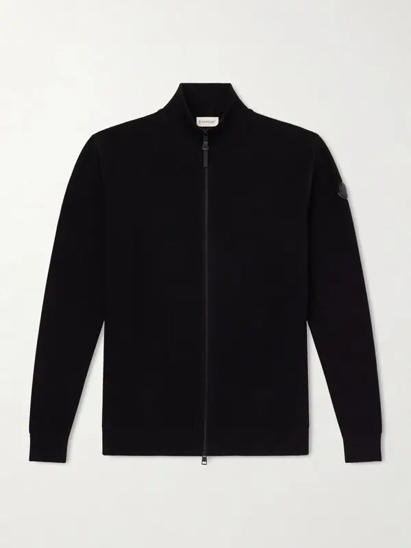 Moncler Logo-appliquéd Cotton Zip-up Cardigan