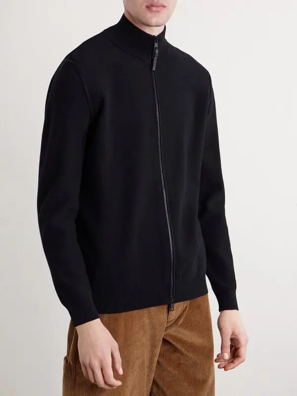 Moncler Logo-appliquéd Cotton Zip-up Cardigan