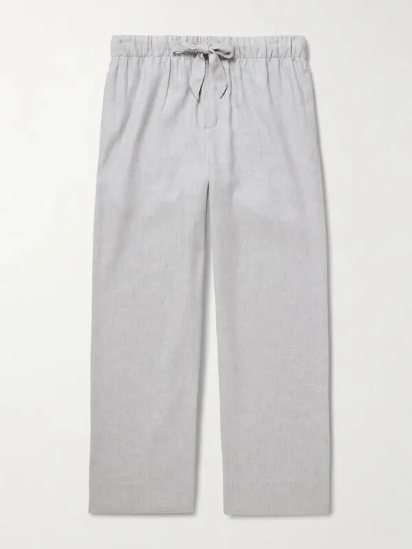 Frescobol Carioca Luan Straight-leg Linen And Cotton-blend Trousers