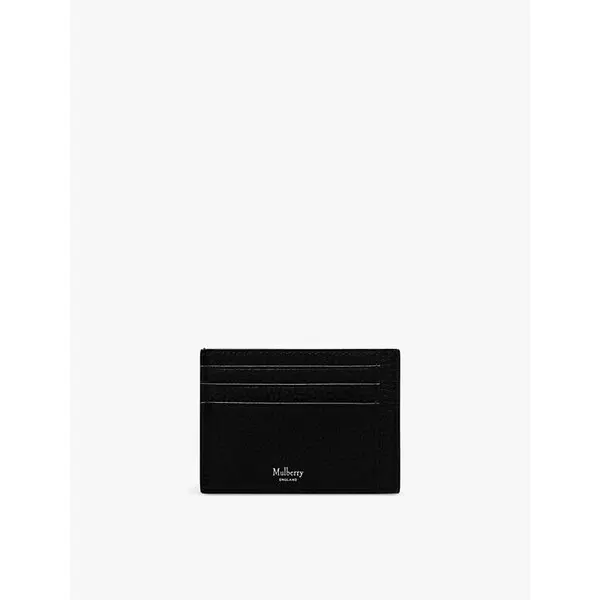 Mulberry Heritage Logo-print Leather Card Holder - Black