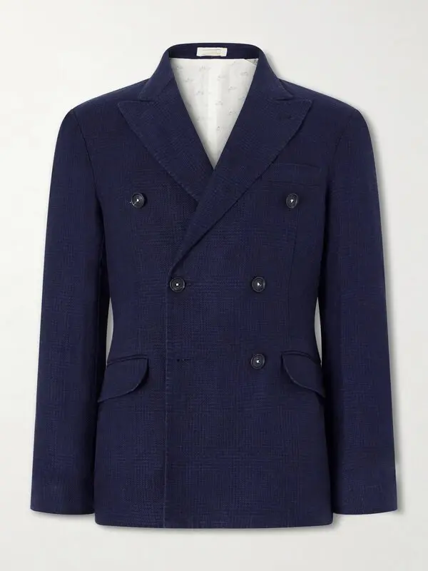 Massimo Alba Brando Double-breasted Linen Blazer