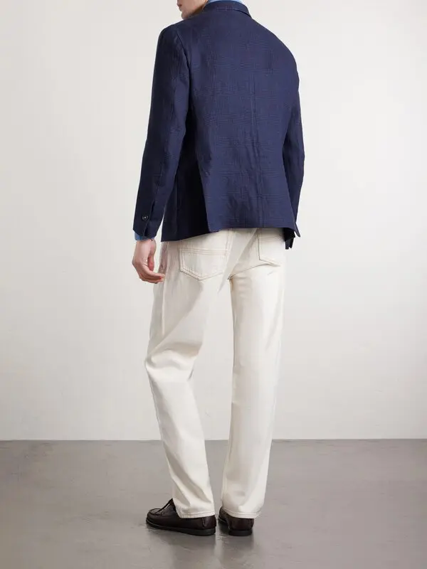 Massimo Alba Brando Double-breasted Linen Blazer