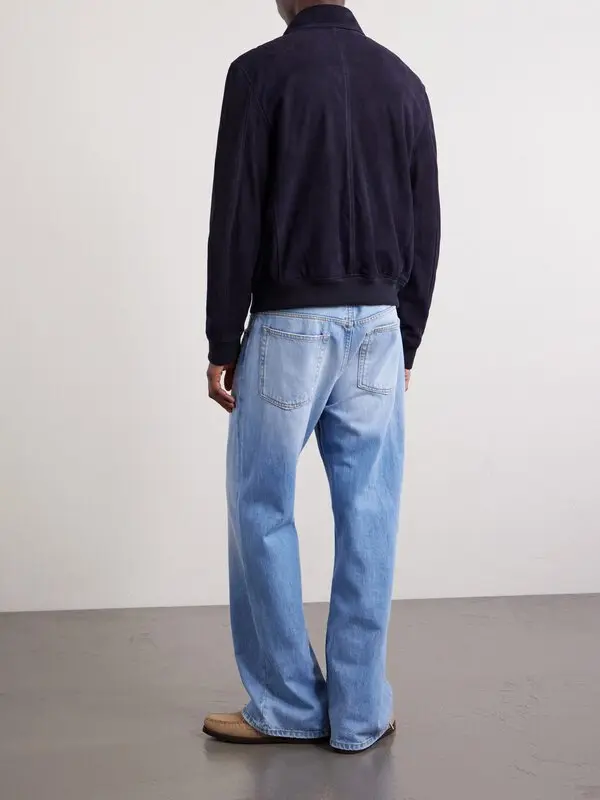 Mr P. Suede Blouson Jacket - Blue