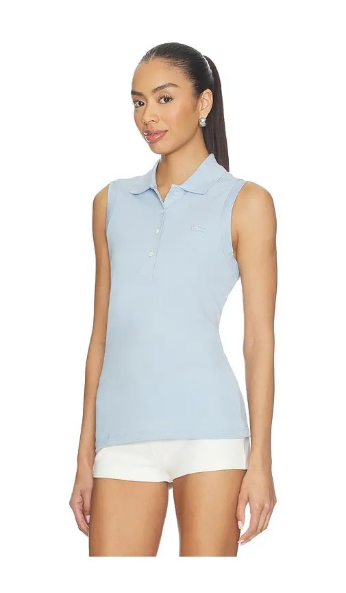 Lacoste Slim Fit Mini Pique Sleeveless Top