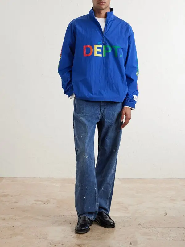 GALLERY DEPT. Wave Logo-print Half-zip Jacket