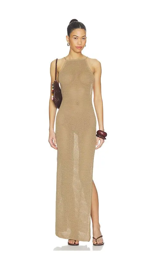LOVERS AND FRIENDS Cecille Knit Maxi Dress - Neutral