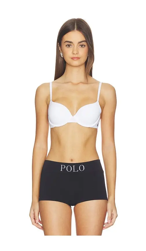 Polo Ralph Lauren T- Shirt Bra In White - White Cloud