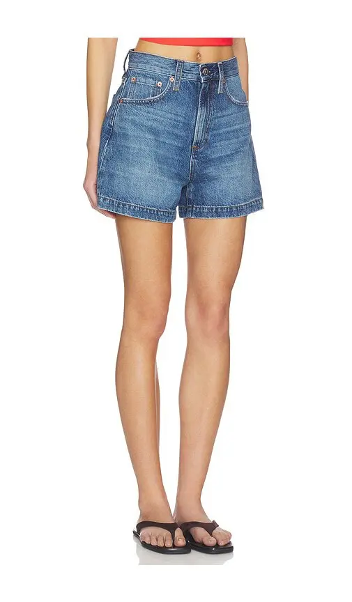 PISTOLA Saige High Rise A-line Denim Shorts - Wishbone