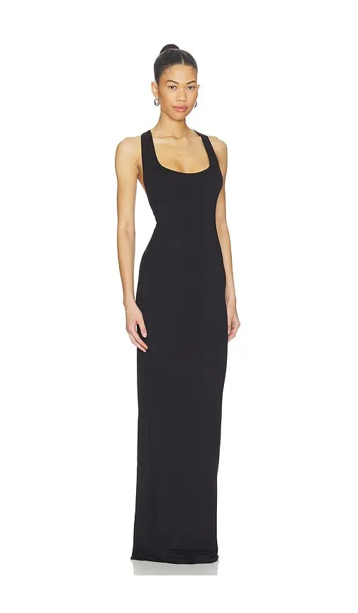 Eterne Soft Jersey Hedi Maxi Dress - Black