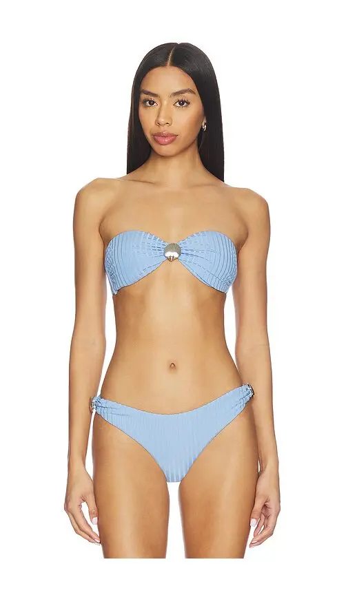 Minkpink Zephyr Twist Bandeau Top - Sky Blue