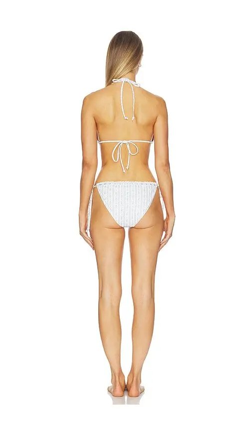 LoveShackFancy Harbor Bikini Set - Denim Sky