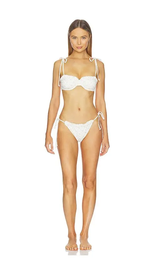 LoveShackFancy Lilabelle Bikini Set - Sunwashed Ivory