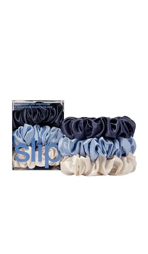 Slip Set Of 3 Pure Silk Large Scrunchies - Skye