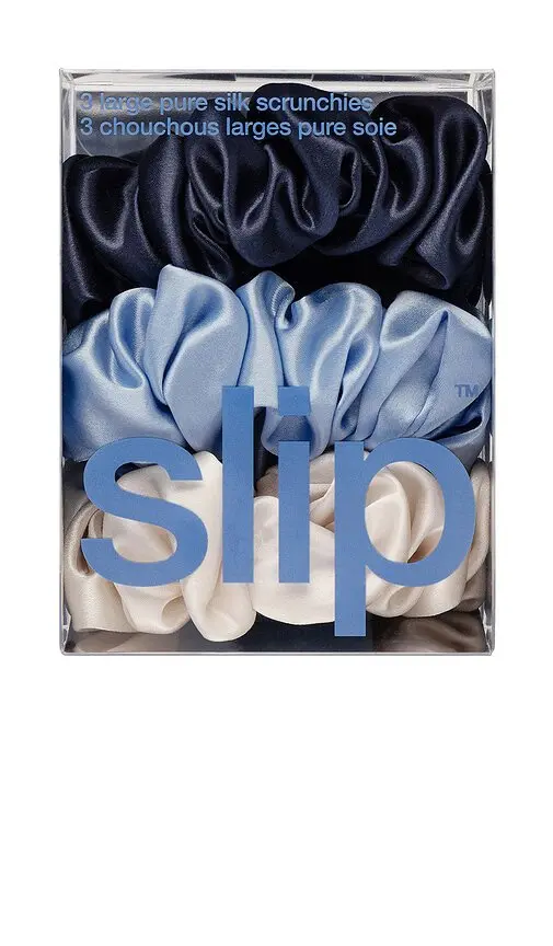 Slip Set Of 3 Pure Silk Large Scrunchies - Skye