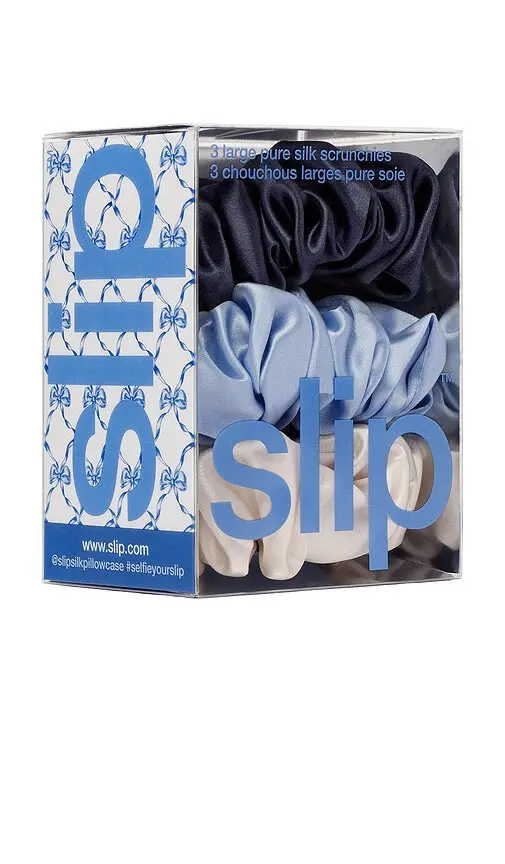 Slip Set Of 3 Pure Silk Large Scrunchies - Skye