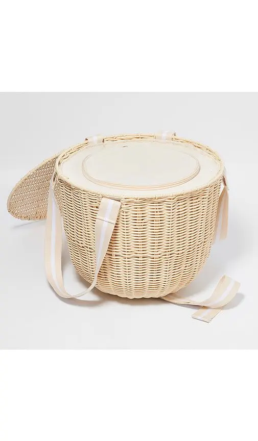 SUNNYLIFE Round Picnic Cooler Basket