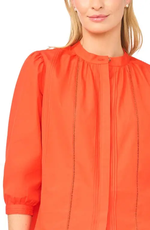 Ted Baker London Pleated Cotton Button-up Top