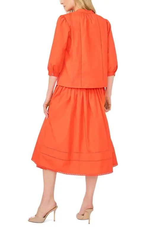 Ted Baker London Pleated Cotton Button-up Top