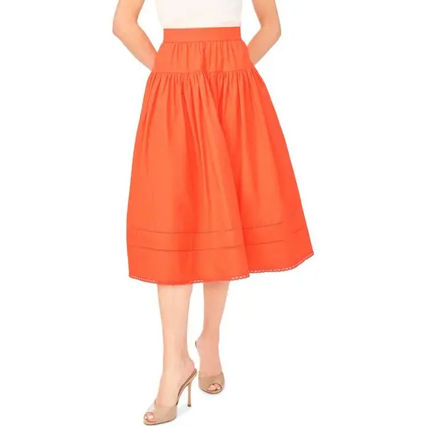 Ted Baker London Tiered Cotton Midi Skirt