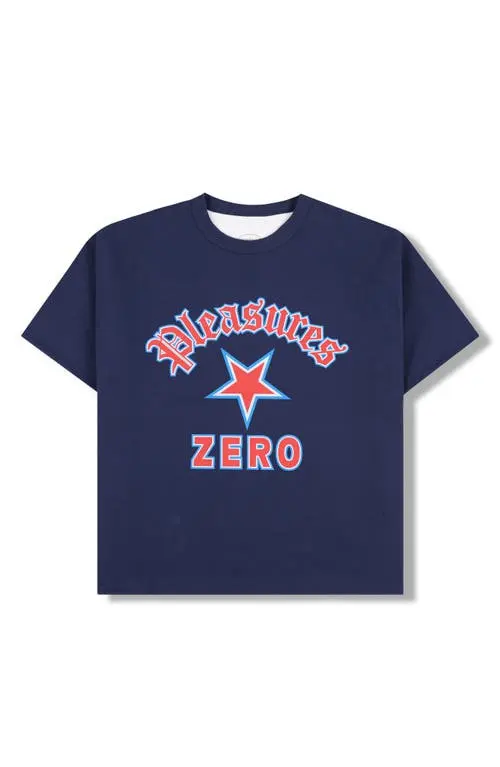 PLEASURES X Zero Skateboards Stars Graphic Print Reversible T-shirt