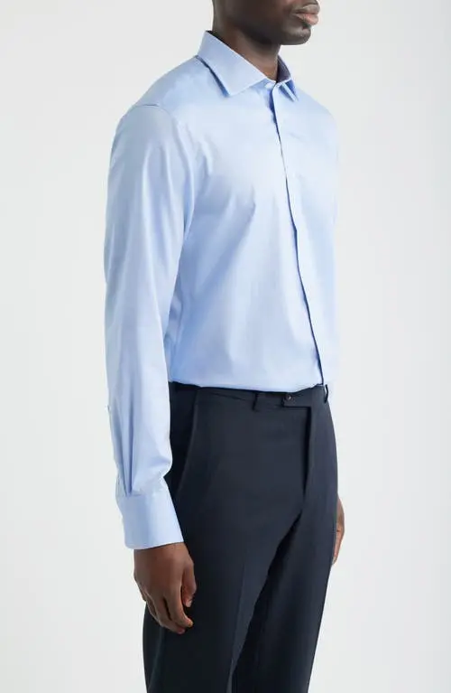 Hickey Freeman Modern Fit Pima Cotton Dress Shirt