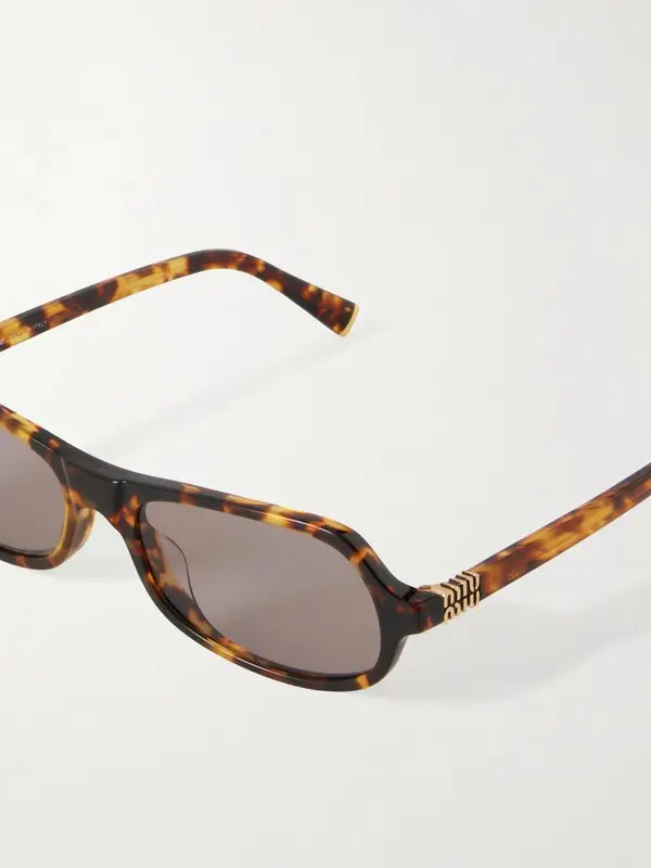 Miu Miu Round-frame Acetate Sunglasses - Tortoiseshell